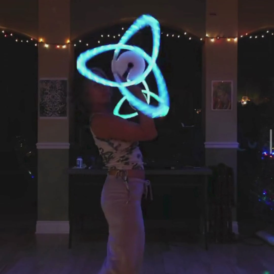 LED Dragon Staff: Starlight LED Triquetras + Wizard of Flow Dragon Pol ...